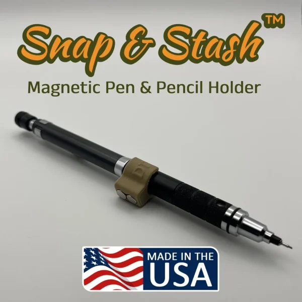 Snap & Stash | Clip-on Magnetic Pencil, Pen, and Marker Holder (3 Pack ...